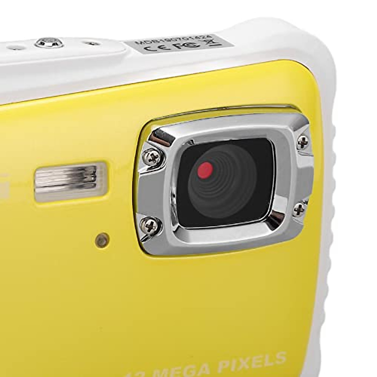 Shanrya 12MP Kids Camera, Compact HD Digital Camera for Toy for Gift(Yellow)