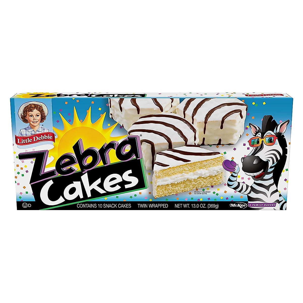 Little Debbie Variety Pack, 1 Box Each Of Zebra Cakes, Cosmic Brownies, Honey Buns, Oatmeal Creme Pies, and Swiss Rolls, 48 Piece Assortment