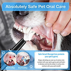 Oaknut Dog Tartar Remover for Teeth, Dog Teeth Cleaning, Dog Tooth Brushing Kit, Plaque Remover for Teeth, Teeth Cleaning Kit, Safe for Dog and Cat (Black, 8.46 in)