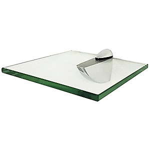 Fab Glass and Mirror Trophy Glass Shelf, 8"X8" Inch, Clear