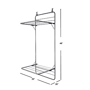 Sunbeam Steel Over the Door Towel Dryer Rack, Grey