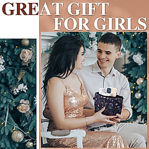 4 Pcs Small Witch Moon Makeup Bag Purse Portable Pouch with Zipper Flower Cosmetic Bag for 3D Printed Goth Pencil Case Travel Organizer Toiletry Storage Women Gift Supplies Holiday Decoration