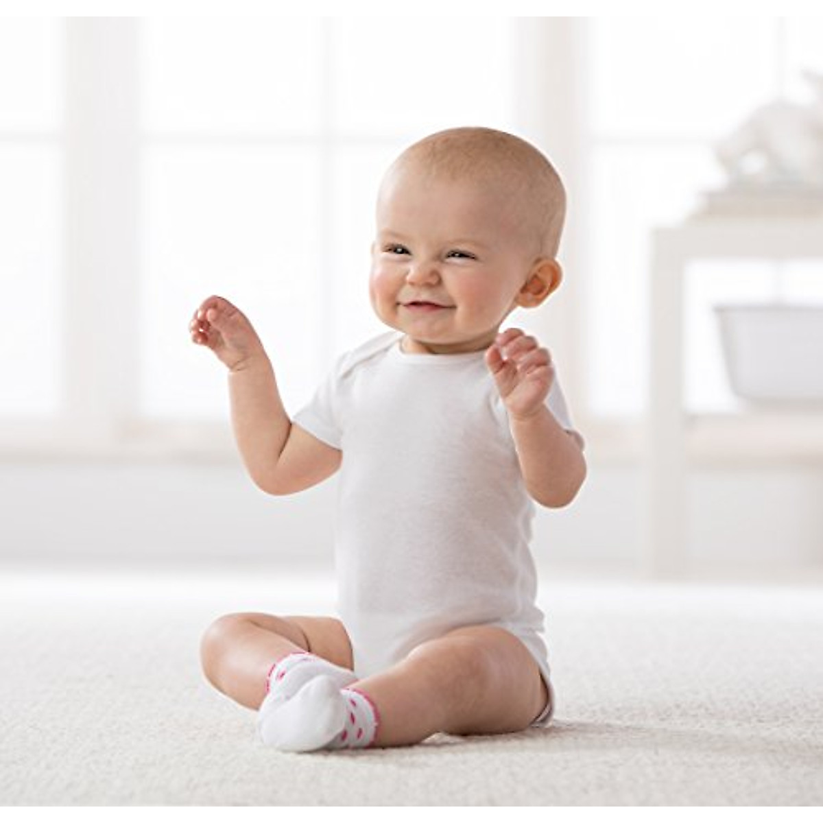 Gerber Baby 4-Pack Short-Sleeve Onesies Bodysuit, white, 3T