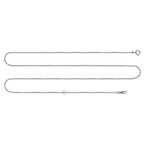Gacimy Sterling Silver Chain Necklace for Women, 1mm Thin 925 Sterling Silver Cable Chain for Women, 18" Length with 2" Extension Chains