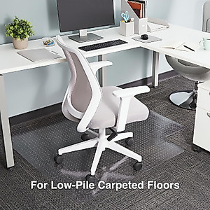 MyOfficeInnovations 567298 45 x 53 Low Pile Carpet Chair Mat, Lip