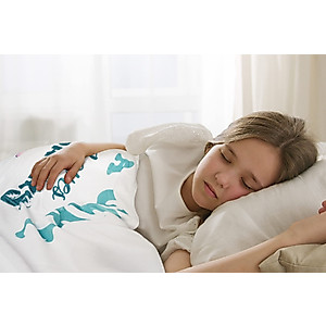 Dinosaur Blanket for Girls Dinosaur Gifts for Girls - Just A Girl Who Loves Dinosaurs - Soft Cozy Flannel Throw Sofa Bed Lightweight Plush Kids Blankes 40x50 Inches