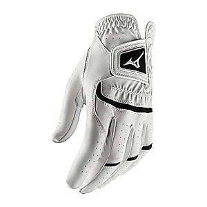 Mizuno 2020 Elite Golf Glove White/Black, Medium/Large Cadet , Left Hand