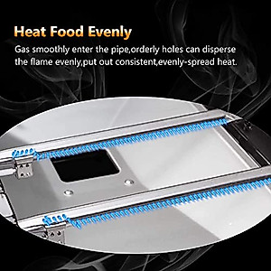 Replacement Parts for Nexgrill 720-0882A 720-0896 720-0925 Grills, 5 Pack Stainless Steel Burner Tubes, Heat Plate Shields Flame Tamers Replacement for Nexgrill 720-0896B, 720-0896C Gas Grills