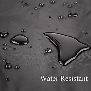 UCARE Deck Box Cover 420D Outdoor Patio Waterproof Oxford Fabric Coated with Silver Dustproof Deck Storage Box Protector with Elastic Buckles on All 4 Corners Wheels Protect from Wind Rain Snow Black