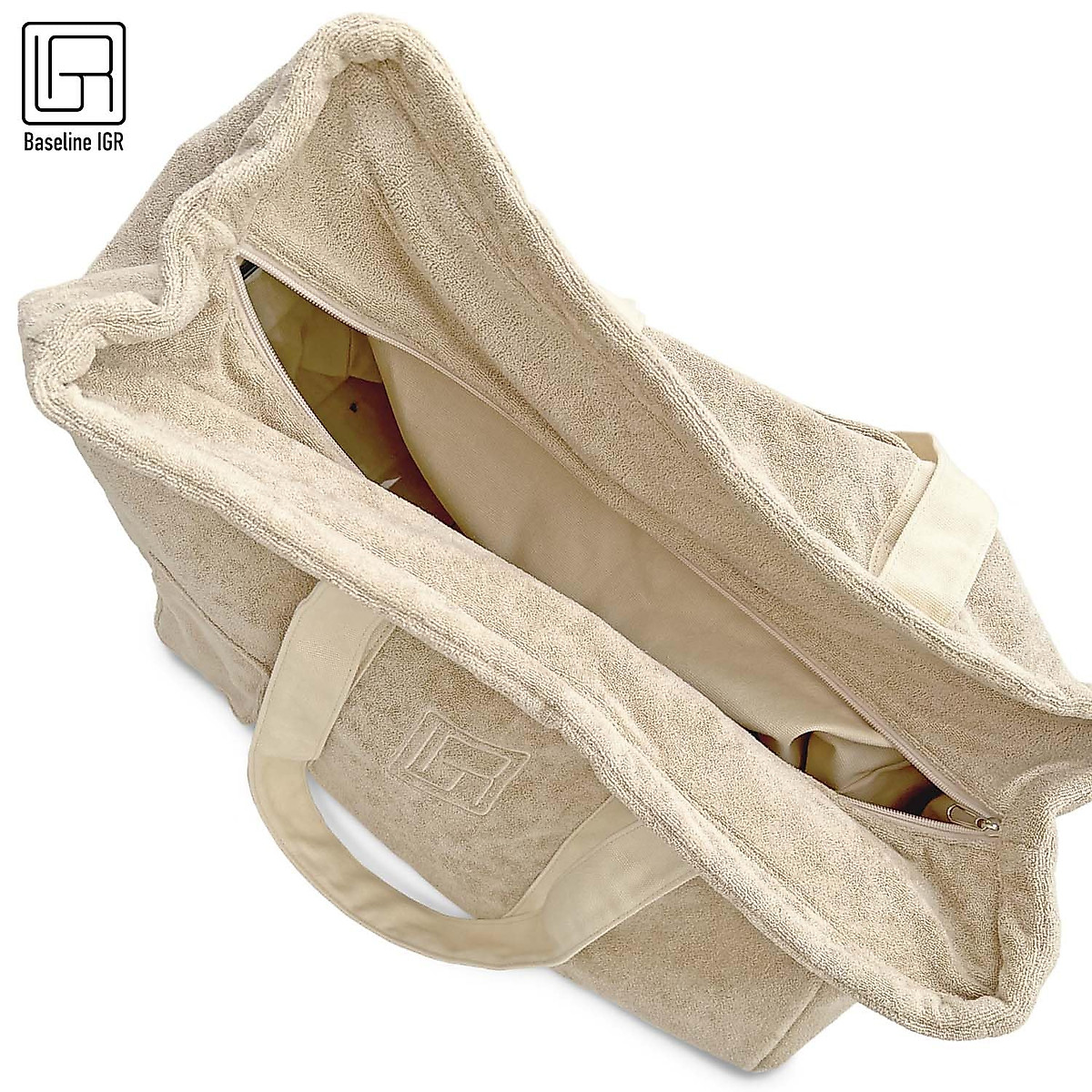 Baseline IGR Tote Bag | Large Elegant and Versatile Tote Purse | Internal Cooler Bag | Long Canvas Strap | Beach Fashion Shoulder Bag