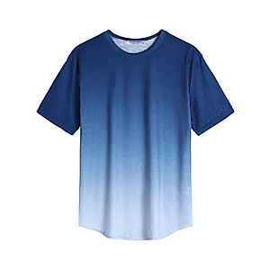 COOFANDY Men's Tie Dye Print Muscle T Shirt Fashion Fitness Quick Dry Fitted Tee