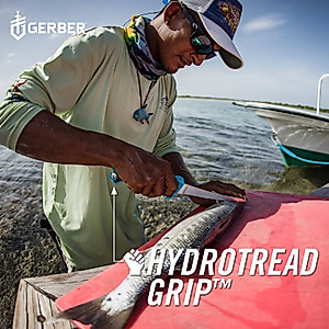 Gerber Gear Controller - Saltwater Fishing Fillet Knife for Fishing Gear - Cyan, 8 Inches