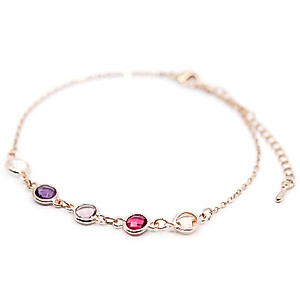 Custom Birthstone Bracelet For Women Friendship Bracelets for Girls Best Friend July August Birthday Gift For Mom Daughter Personalized Family Gift For Her Mother's Day Gift -BR-2HBS