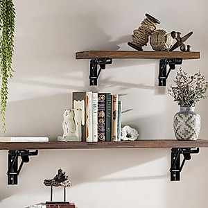 Foldable Activity Bracket Triangle Bracket L-Shelf Shelf Bracket Workbench Wall Mounted Bracket Space Saving (8 inch * 2 Pieces Black)