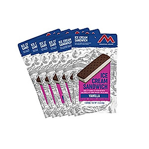 Mountain House Vanilla Ice Cream Sandwich | Freeze Dried Backpacking & Camping Food | 6-Pack