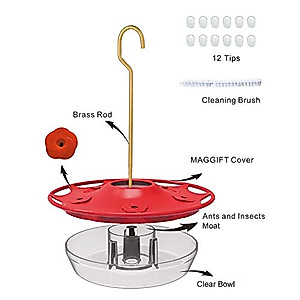 Juegoal 12 oz Hanging Hummingbird Feeder (12 oz)