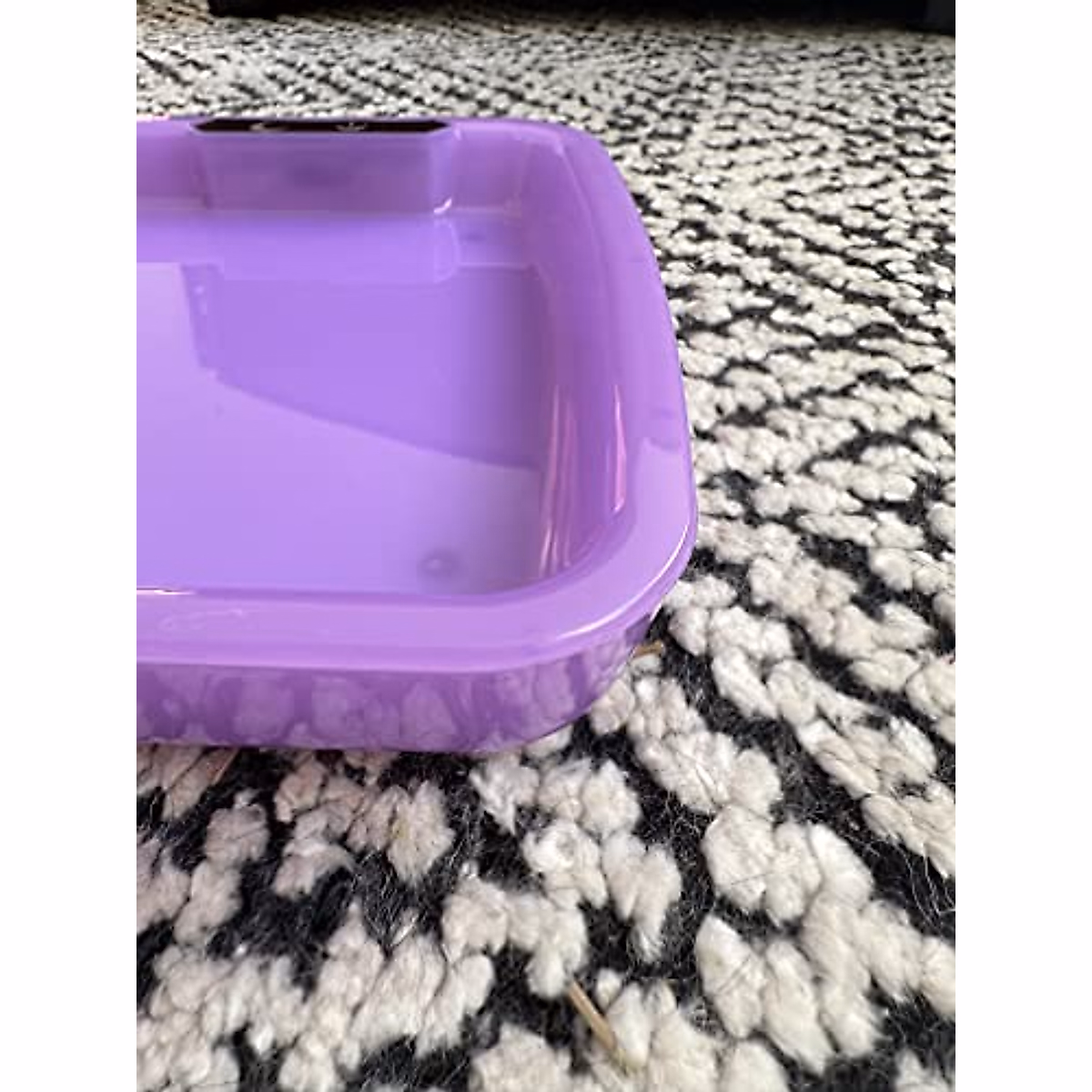 Brando Moon Led Tray with Built in Crusher and Light - Glow Light Up Tray 7 Colors - Rechargeable and Smooth Round Edges (Purple)