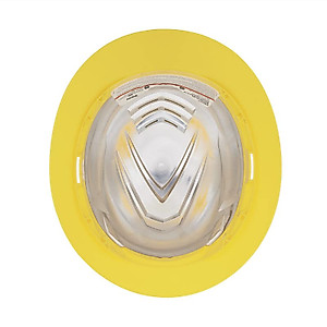 MSA 10215832 V-Gard C1 Vented Yellow Full Brim Hard Hat with ReflectIR Cooling Thermal Barrier and Fas-Trac III Suspension - Uses Highly Innovative Cooling Features to Help Alleviate Heat Stress