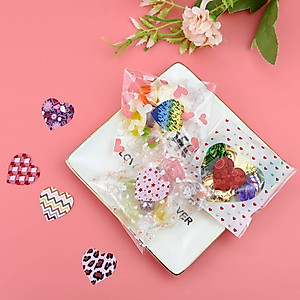 500 Pieces Valentines Day Heart Roll Stickers Labels Love Decorations for Father's Day Mother's Day Decor Wedding Party Favor Engagement Proposal Anniversary Birthday Christmas