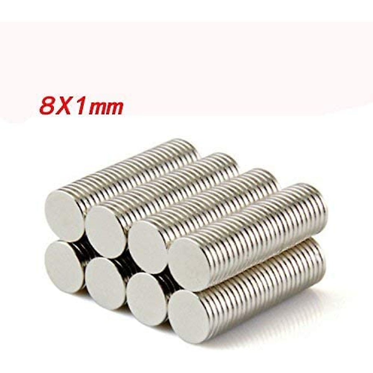 ZHYF 80PCS 8x1mm Round Magnet for Refrigerator Magnets, Offices, Artwork, Craft Whiteboards, Maps, Multi-functional Durable Small magnets
