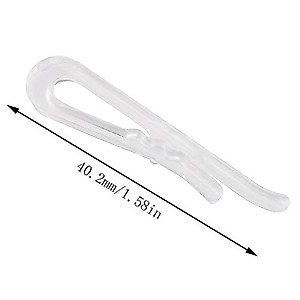 E-outstanding 500pcs 38mm Transparent Toothed Shirt Clip 1.5" U Shape Transparent Plastic Alligator Clips Shirt Clips for Shirts, Ties, Pants and Dress