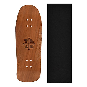Teak Tuning Wooden Fingerboard Carlsbad Cruiser Deck, Prunus Serotina - 34mm x 100mm - Handmade, Pro Shape & Size - Five Plies Wood Veneer - Includes Prolific Foam Tape