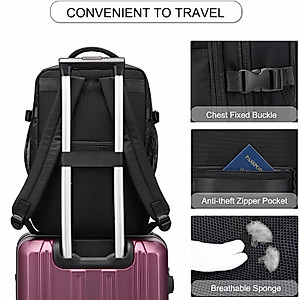 Shaelyka Medium Travel Backpack, 23L Carry On Backpack,Flight Approved Water Resistant Luggage Backpack Fit 15.6 Inches Laptop