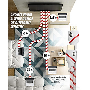 Ultra Clarity Cables 4K HDMI Cable 10FT [2 Pack], High Peed Hdmi Cables with Braided Cord & Gold Connectors, 4K @ 60Hz, Ultra HD, 2K, 1080P, ARC & CL3 Rated for Roku TV/PS5/HDTV/Blu-ray/Xbox One