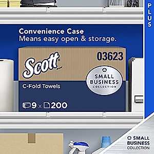 Scott 03623 C-Fold Paper Towels, Convenience Pack, 10 1/8 x 13 3/20, White, 200 per Pack (Case of 9)