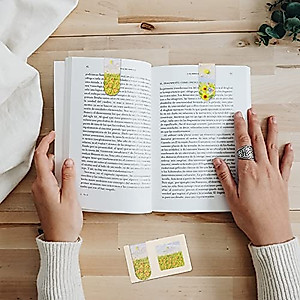 12 PCS Painting Magnetic Bookmarks, Fall Magnet Book Markers with Card, Page Clips Bookmarks for Students Women, Laminated Book Mark for Reading Lovers Girls Teachers School Stationery Gifts