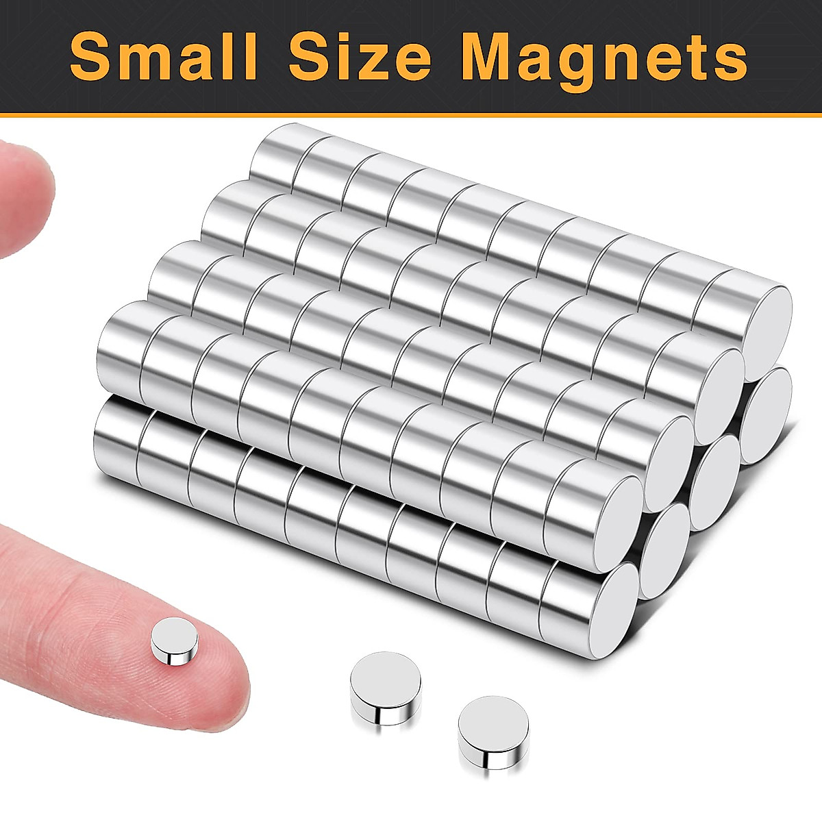 80 Pcs Small Magnets, 5x3mm Small Round Fridge Magnets, Multi-Use Tiny Mini Miniature Magnets Neodymium Disc Magnets for Fridge, Whiteboard, Crafts, Billboard, Office Magnets