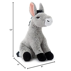 The Petting Zoo Donkey Stuffed Animal Plushie, Gifts for Kids, Wild Onez Farm Animals, Donkey Plush Toy 12 Inches