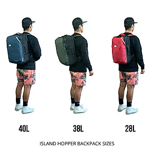 COR Surf Travel Backpack Flight Approved Carry On Laptop Backpack with Secret Passport Pockets | Large Daypack Business Weekender Luggage Backpack for Men Women The Island Hopper (28L Black)