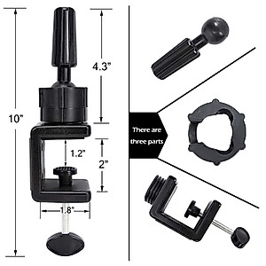 GEXWORLDWIDE Iron Wig C Clamp Stand Holder for Canvas Block Head Mannequin Manikin Training Practice Head Wig Display Styling