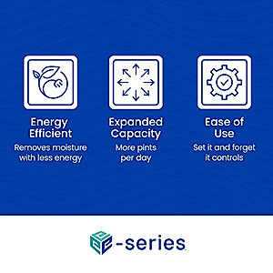 AprilAire E100 Pro 100-Pint Whole-House Dehumidifier + Model 76 Wall Mount Dehumidifier Control, Commercial-Grade Whole-Home Dehumidifier for Basement, Crawlspace, or Whole House up to 5,500 sq. ft.