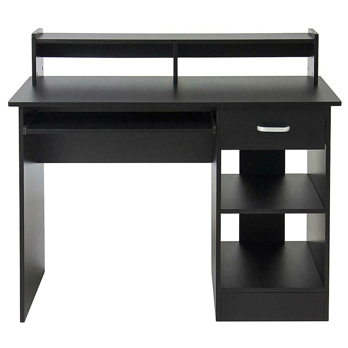 Thaweesuk Shop New Black Writing Table Computer Desk Laptop PC Wood Workstation Study Office Home Work Furniture E1 15mm Chipboard 43.3" x 19.69" x 37.4" (LxWxH