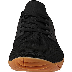 WHITIN Men's Trail Running Shoes Minimalist Barefoot 5 Five Fingers Wide Width Toe Box Size 11 Training Gym Workout Fitness Low Zero Drop Sneakers Treadmill Free Athletic Ultra for Male Black Gum 44