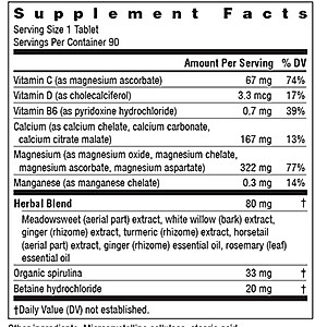 Rainbow Light Magnesium Calcium + Food Based Tablets 180 tablets