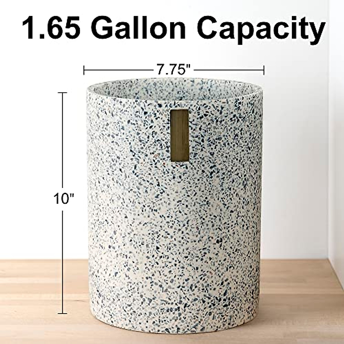 Allure Home Creation Lerrazzo Resin Wastebasket