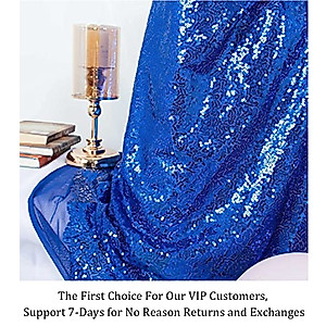 Pardecor Sequin Fabric by The Yard Glitter Fabric 1 Yard Little Mermaid Fabric Mesh Fabric Sequence Fabric Linen Material Fabric for Sewing Sparkle Cloth Fabric (1 Yard, Royal Blue)