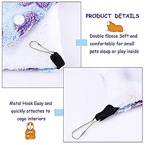 2 Pieces Small Guinea Pig Rat Hammock Guinea Pig Hamster Ferret Hanging Hammock Toys Bed for Small Animals Chinchilla Parrot Sugar Glider Ferret Squirrel Playing