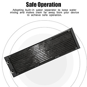 12 Tubes PC Heat Exchanger,Aluminium G1/4 Thread Heat Exchanger Radiator,Water Separator Water Cooler,for PC CPU Computer Water Cool System(360mm)