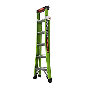 Little Giant Ladders, King Kombo, Professional, 6 Ft. A Frame, 10 Ft. Extension, Fiberglass, Type 1AA, 375 lbs Weight Rating, (13610-001)