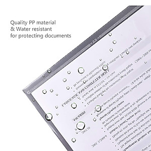 40pcs Poly Envelope, Clear Plastic Waterproof Envelope Folder with Button Closure, US Letter / A4 Size - GTLZLZ