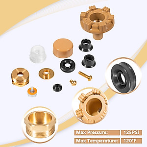 Bzumperyz RK-17MH Repair Kit Metal Handle Repair Kit, Replace for Woodford Model 17 Outdoor Faucet, Prevent Leaking Frost-Proof (12 Pcs) (RK-17MH)