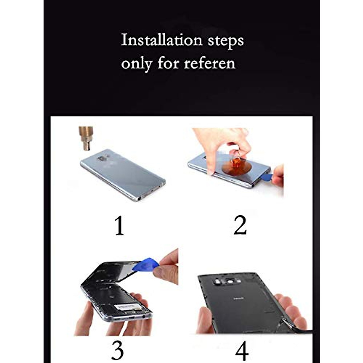 V60 ThinQ Back Glass Cover Replacement Housing Door with Tape Parts for LG V60 ThinQ V600 5G All Model with USB to Type-c Cable + Tools (Classy Blue)