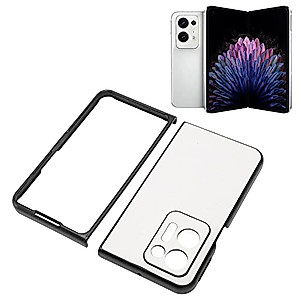 for Oppo Find N2 Shiny Phone Case, Ultra Thin and Slim Shockproof Protection Case, Anti Drop Foldable Phone Protective Cover for Oppo Find N2 (White)