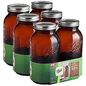 JAR CANNING AMBR 1/2GAL