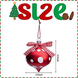 12 Pcs Peppermint Candy Cane Ornament Set - 3.5 x 2.7 Inch Hanging Ornaments for Christmas Tree Party Home Decoration