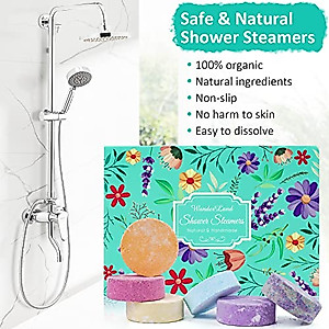 Gifts for Women - Pack of 6 Shower Steamers Bath Bombs, Shower Bombs with Essential Oils , Aromatherapy Shower Steamers Bath Bomb Gift Set Self Care and Relaxation Gifts for Women and Men